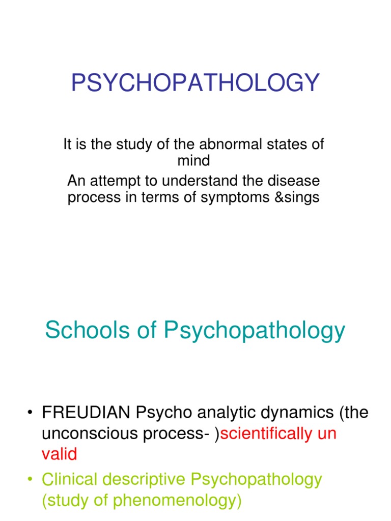 Schools of Psychopathology | PDF | Hallucination | Consciousness