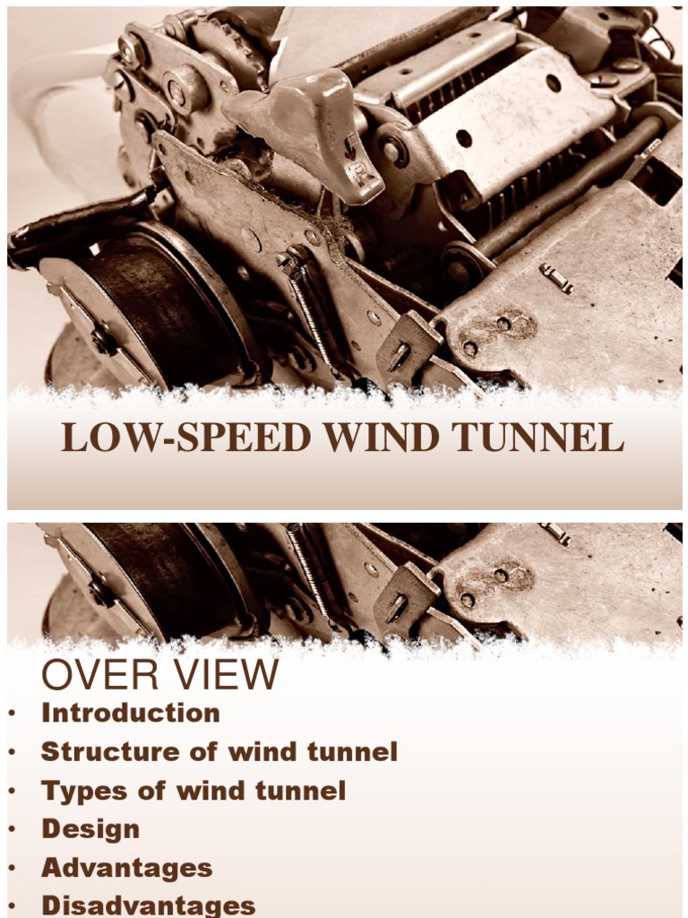 Low Speed Wind Tunnel | PDF | Wind Tunnel | Mach Number