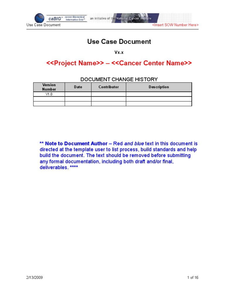 UseCase Document Template | PDF | Business
