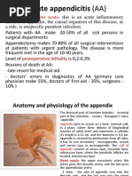 Appendicitis Nursing Notes | PDF | Digestive Diseases | Rtt