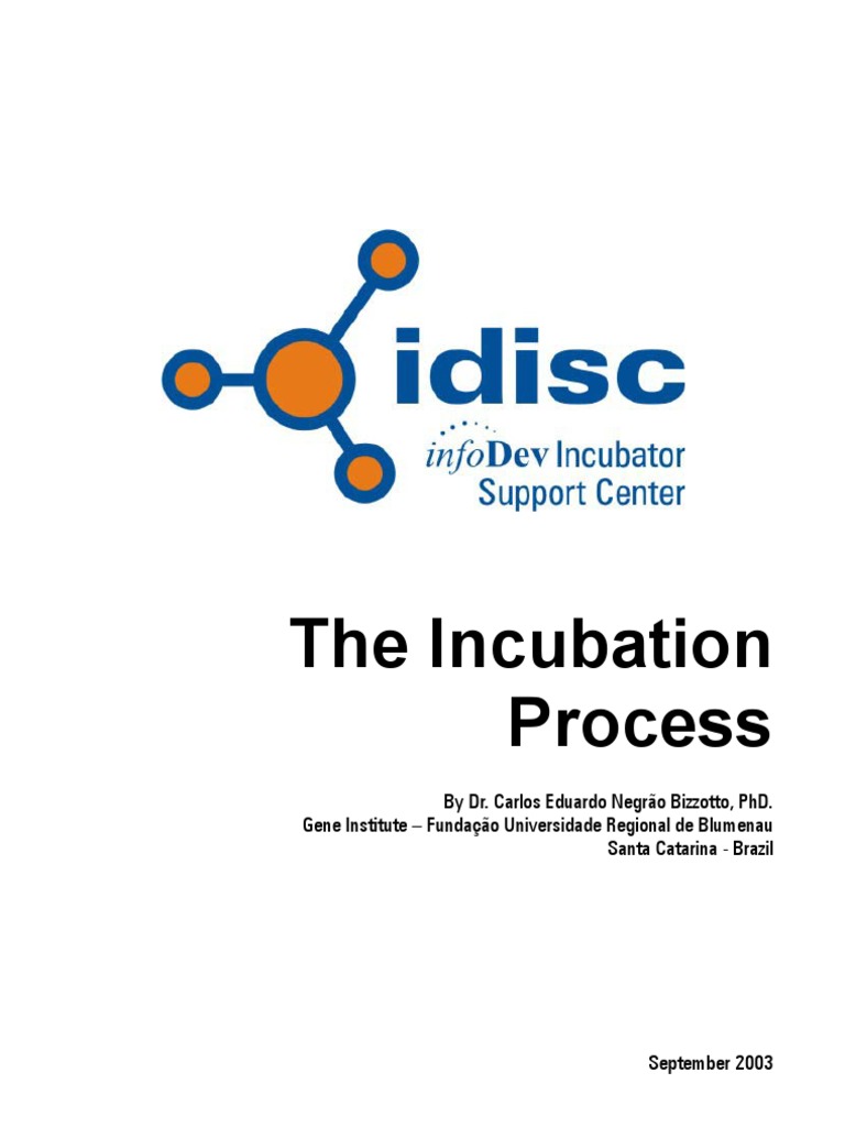 The Incubation Process (September 2003) | PDF | Business Incubator ...