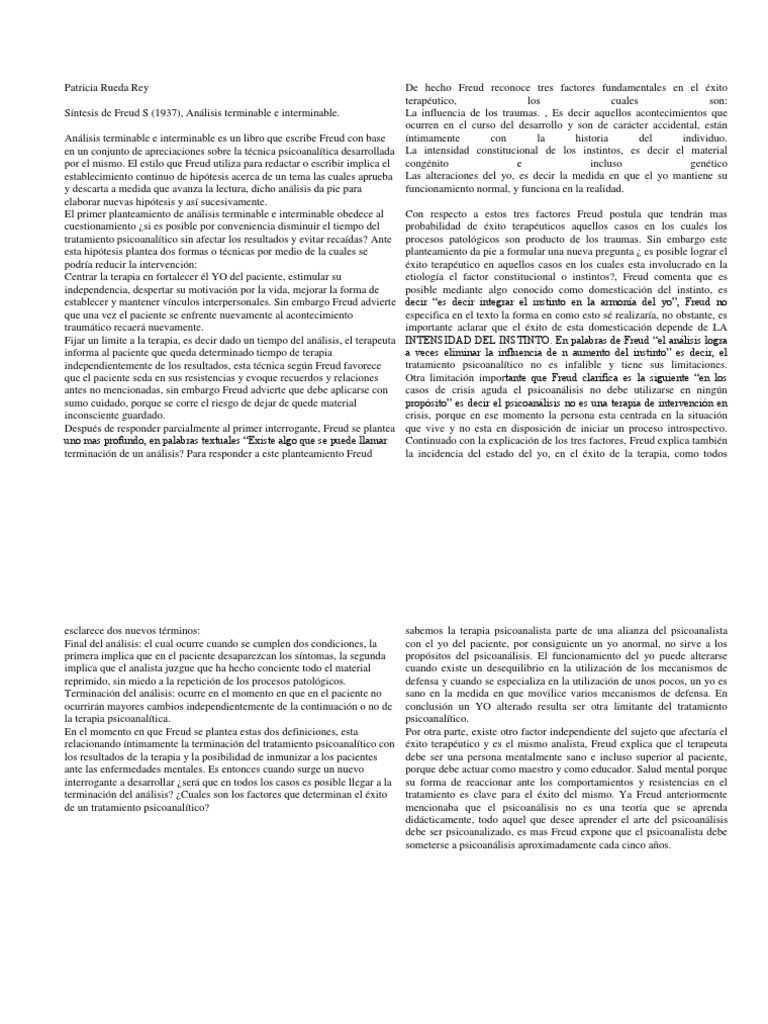 Analisis Terminable e Interminable | PDF