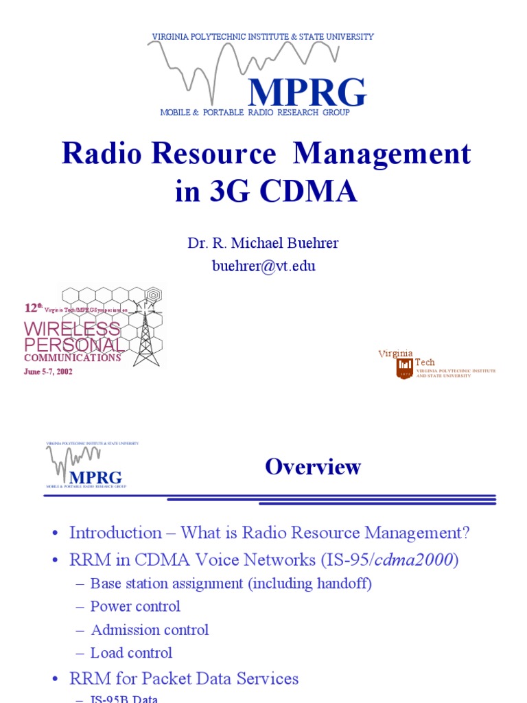 CDMA Radio Resource Management | PDF | Osi Model | Cellular Network