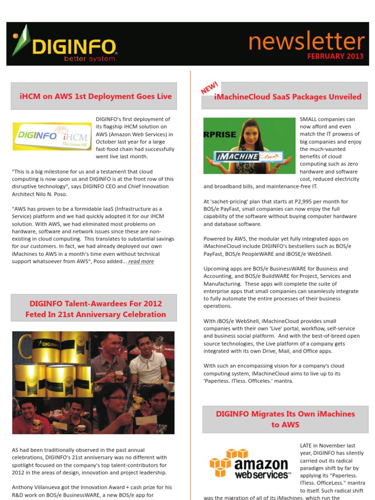DIGINFO Newsletter February 2013 | PDF | Amazon Web Services | Cloud ...