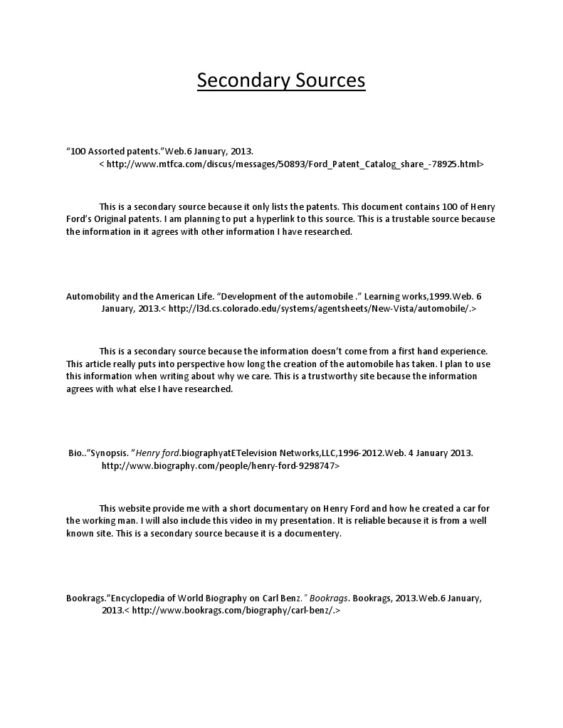 Secondary Sources | PDF | Car | Websites
