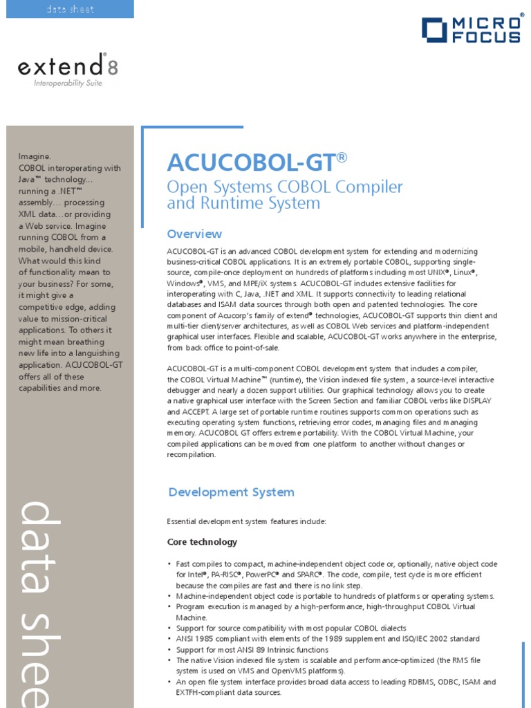 Acucobol GT Version 8 Tcm6 1132 | PDF | Java (Programming Language) | Component Object Model
