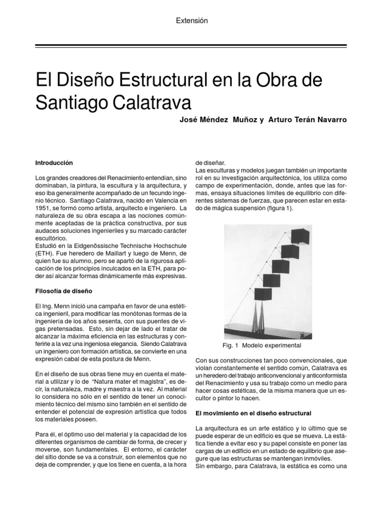 Obra Calatrava Estructura | PDF | Puente | Ingeniería