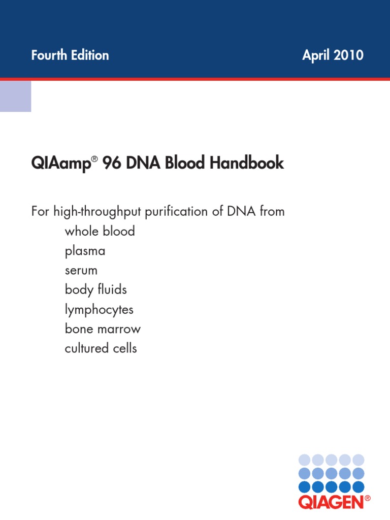 DNA Blood Handbook | PDF | Protein Purification | Qiagen