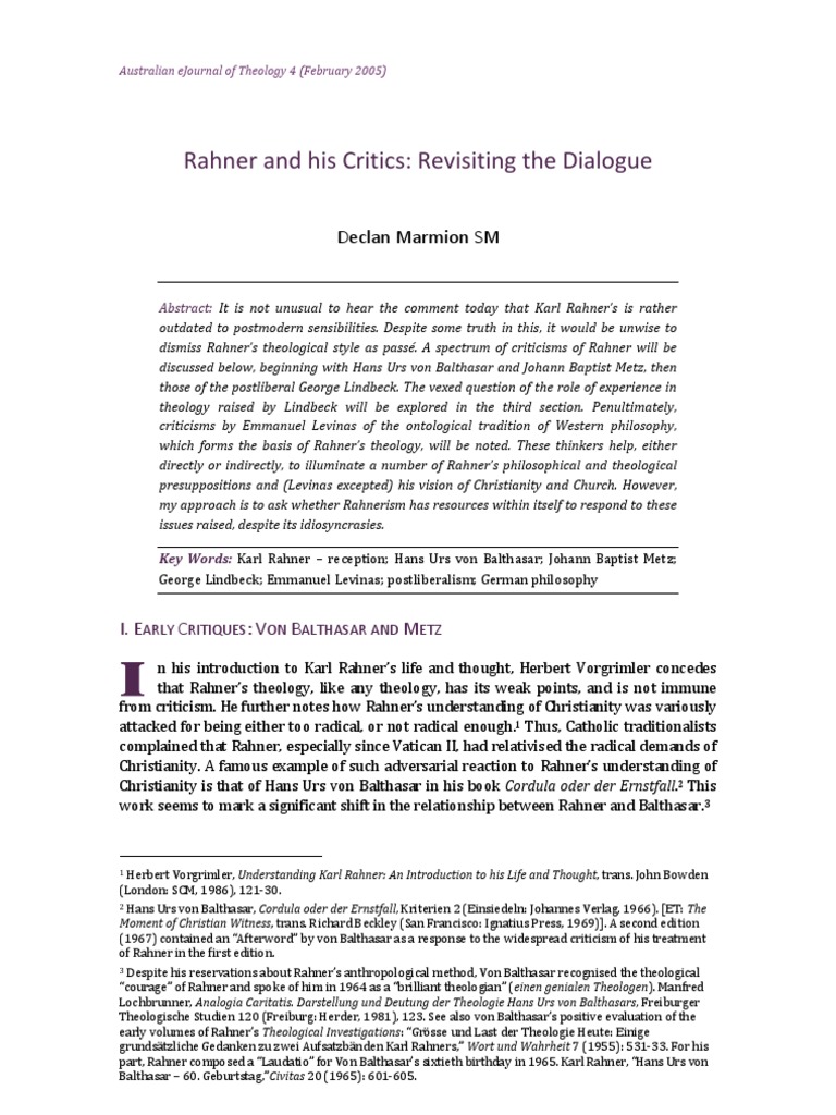 Declan Marmion | PDF | Theology | Transcendence (Philosophy)