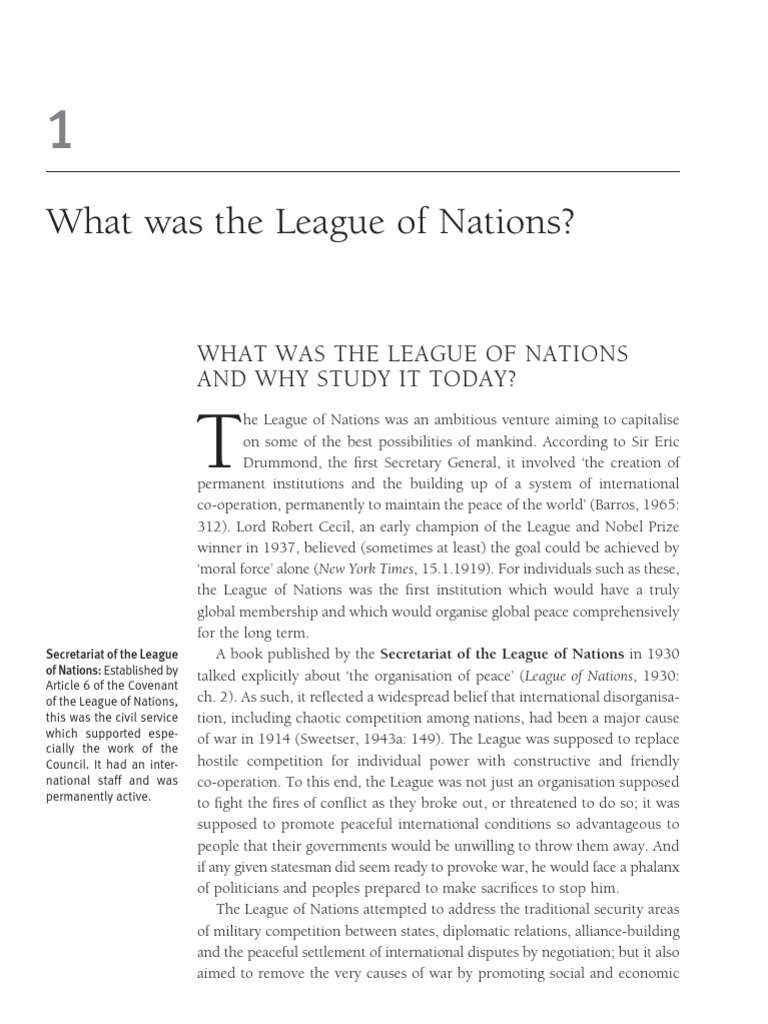 League of Nations | League Of Nations | International Relations