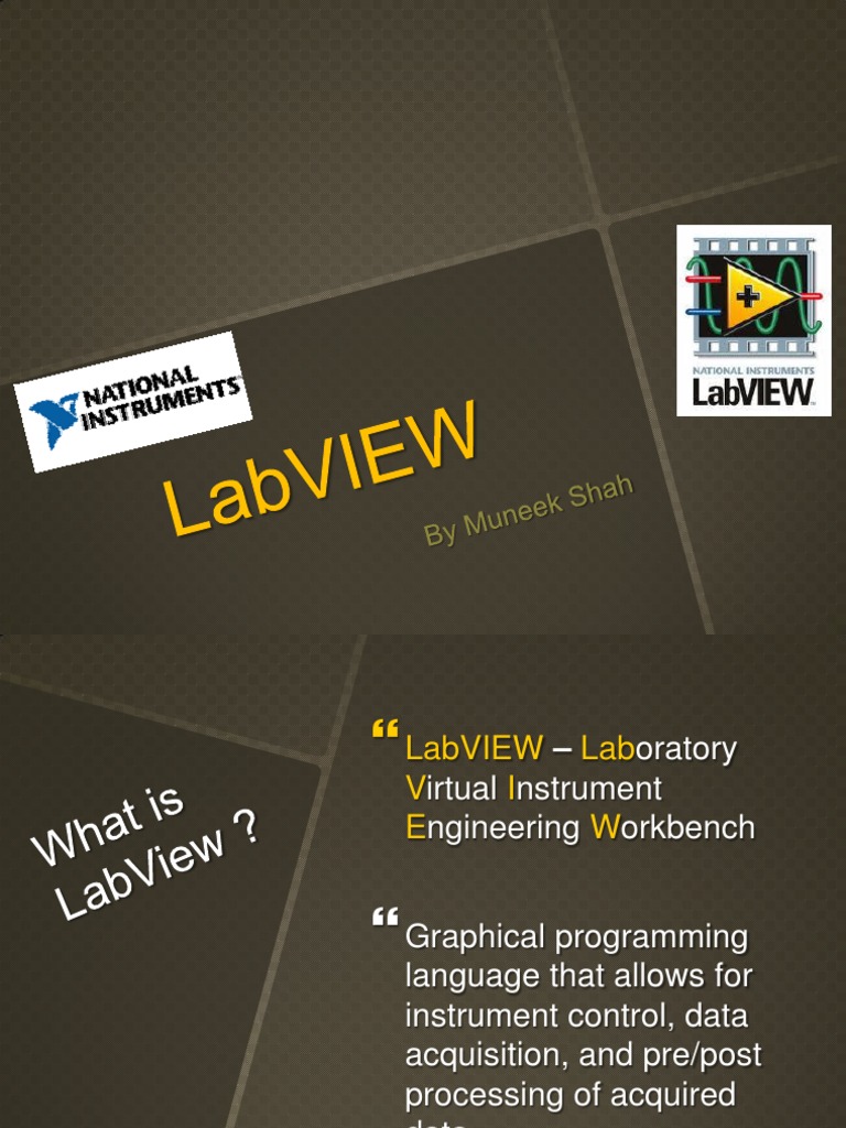 An Introduction To Labview Graphical Programming For Instrumentation Data Acquisition And 