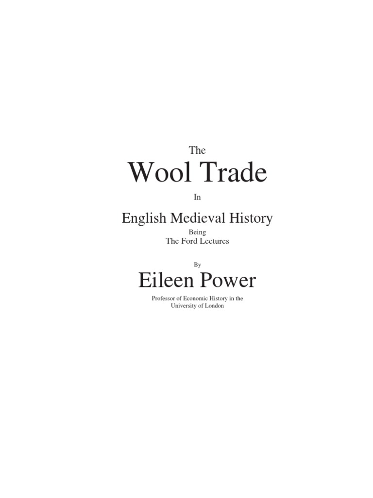 The Wool Trade in Medieval England | PDF | Sheep | Wool