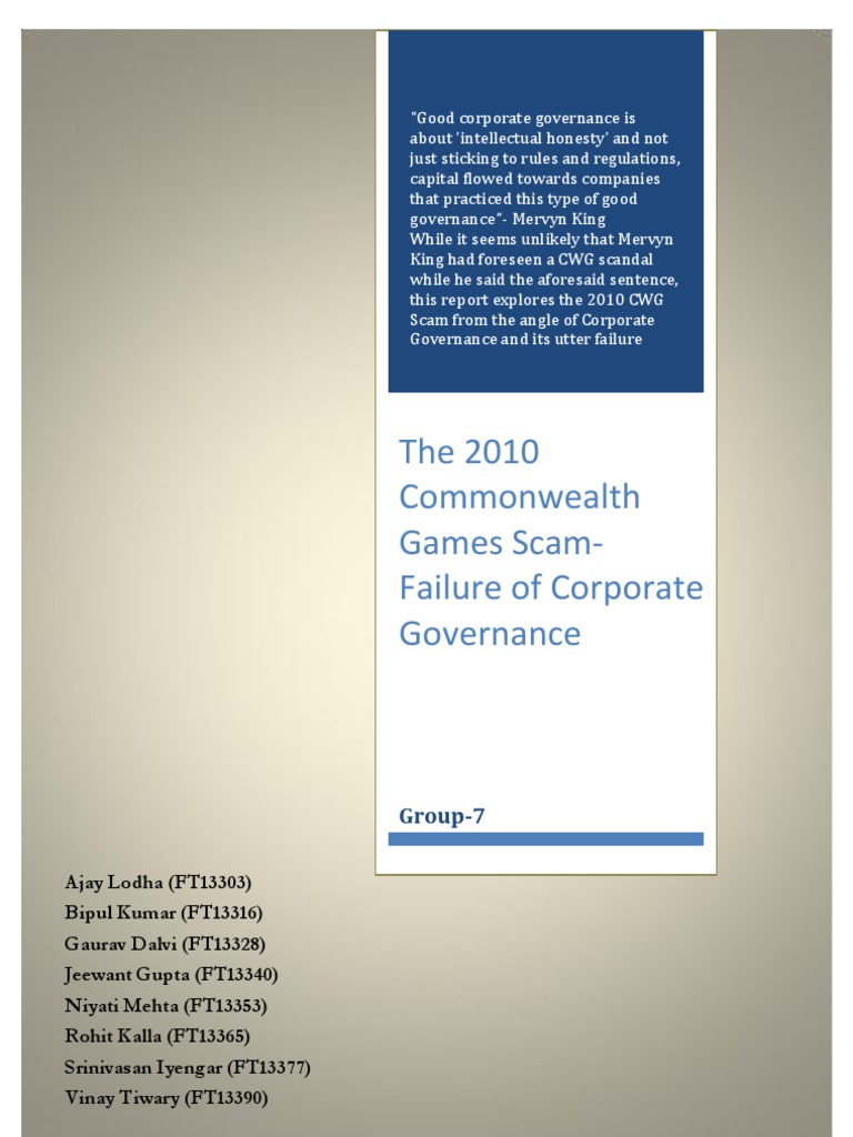 CWG Scam: Corporate Governance | PDF | Bail | Racism