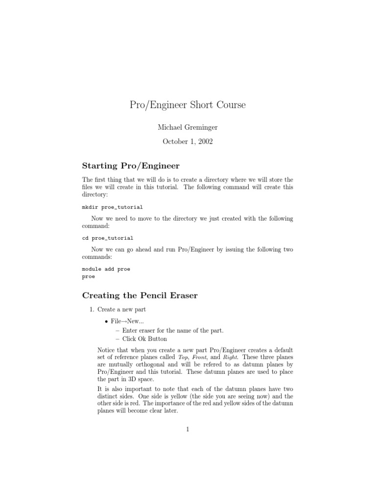 Proe Tutorial | Download Free PDF | Dialog Box | Rectangle