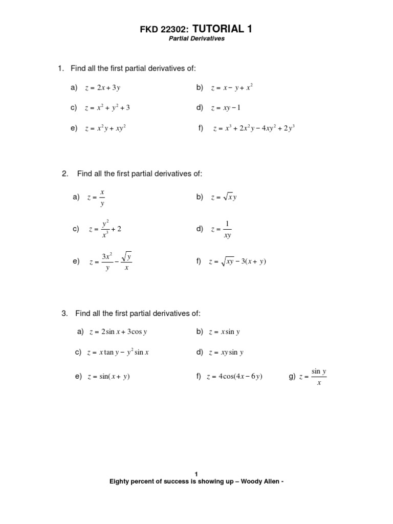 Partial Derivative | PDF
