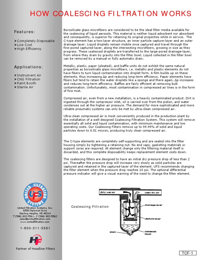 How Coalescing Filtration Works | PDF | Filtration | Liquids