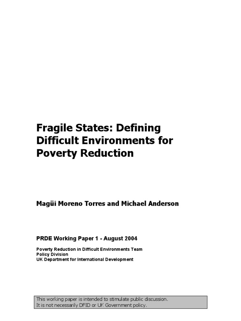 Fragile States Environment | PDF | Aids | Economic Development