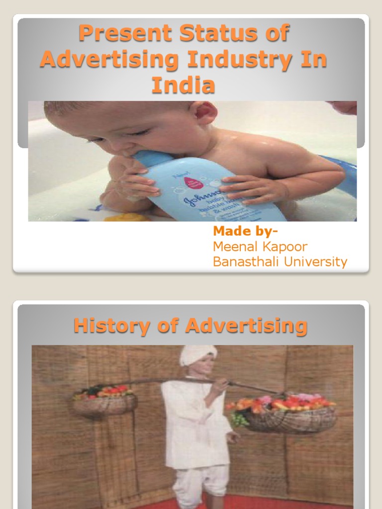Present Status of Advertising Industry in India | PDF | Advertising ...