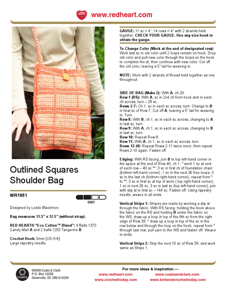 Outlined Squares Shoulder Bag | PDF | Home & Garden | Art