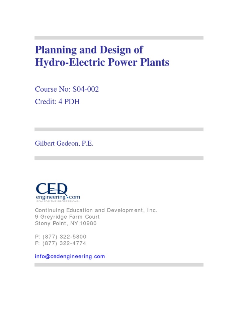 Design of Hydroelectric Power Plants. | PDF | Stairs | Electrical ...