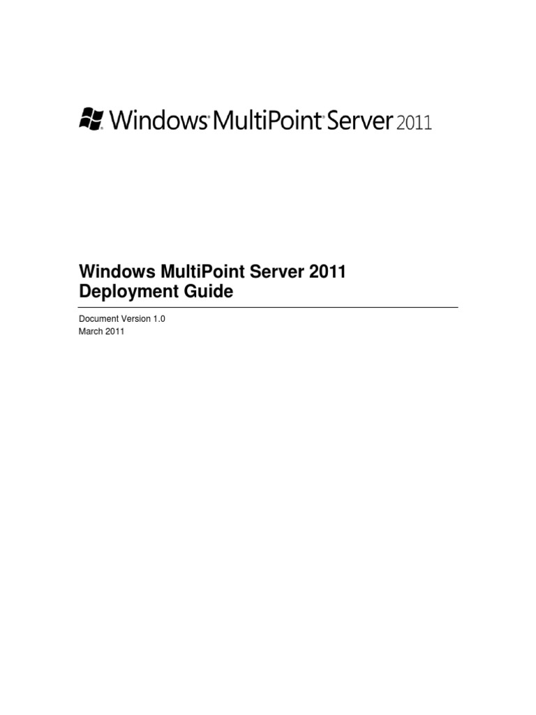 Windows Multipoint Server Guide | PDF