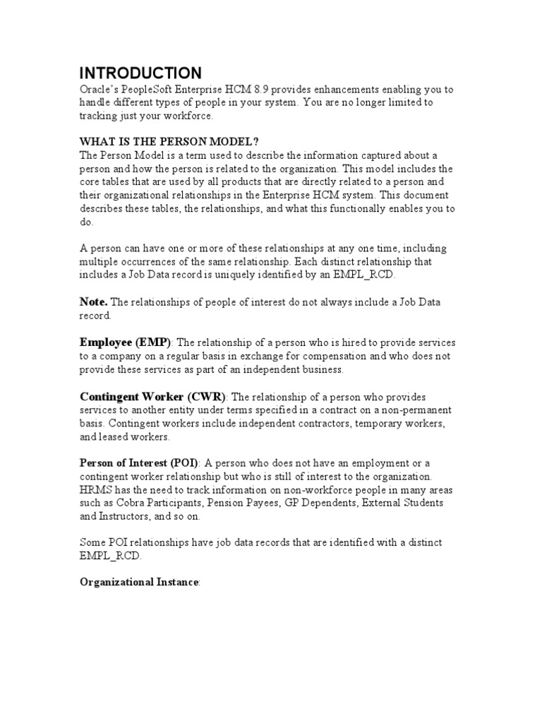 PeopleSoft Person Module | PDF