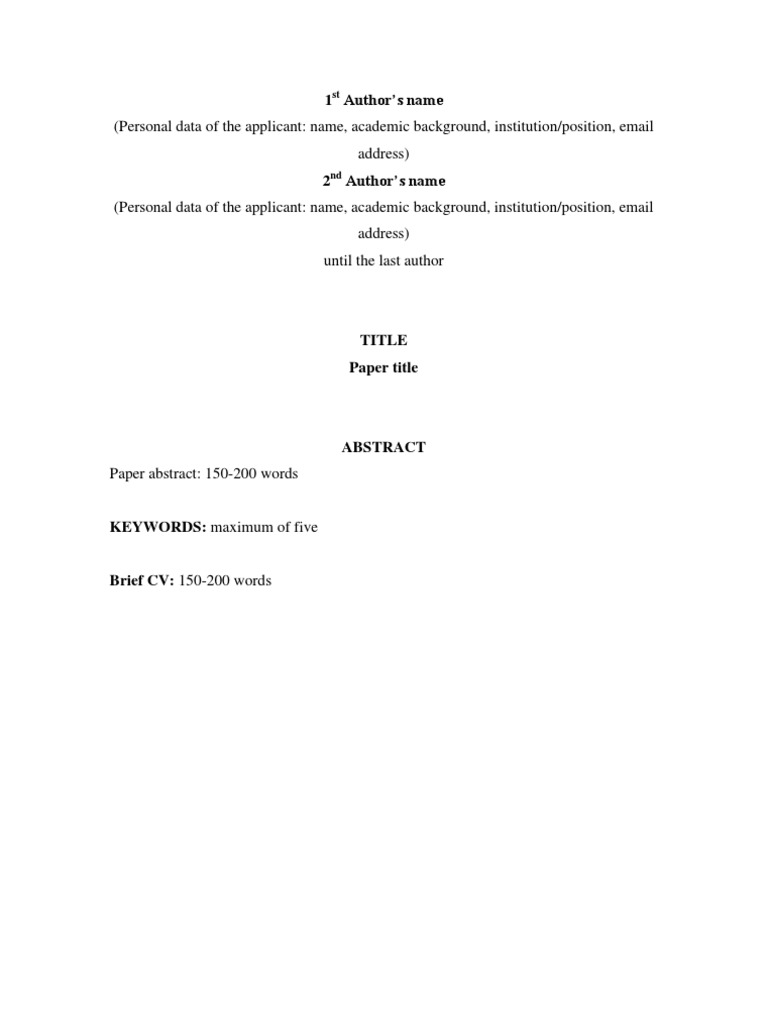 Abstract Submission Guidelines | PDF | Foreign Language Studies