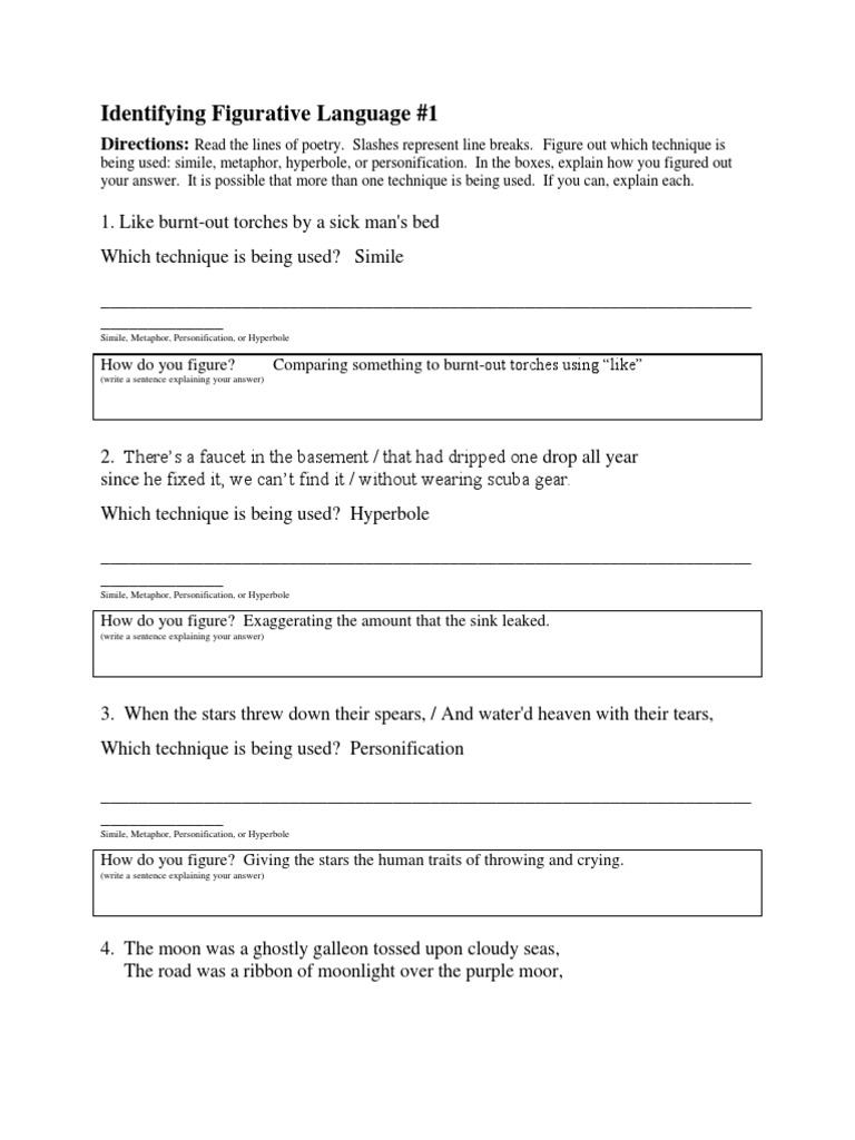 Identifying Figurative Language | PDF | Metaphor | Idiom