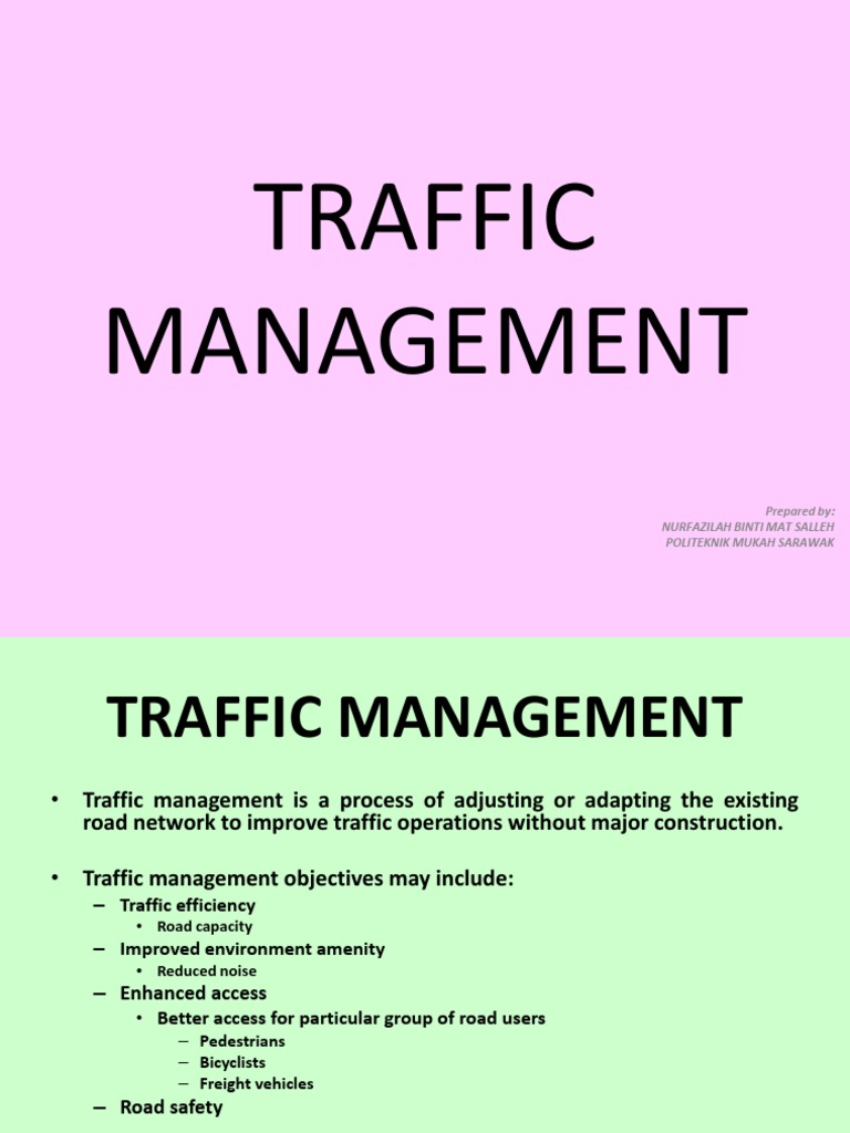 Traffic Management | PDF | Parking | Traffic