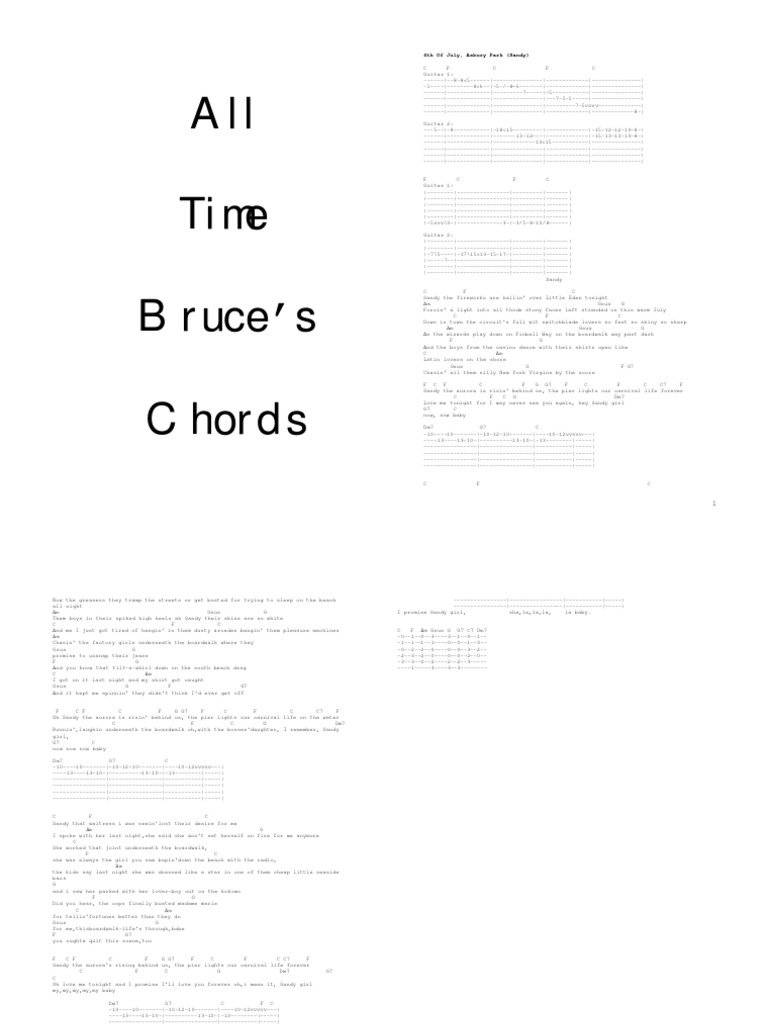 Bruce Springsteen Chords Collection | PDF | Cain And Abel | Christianity