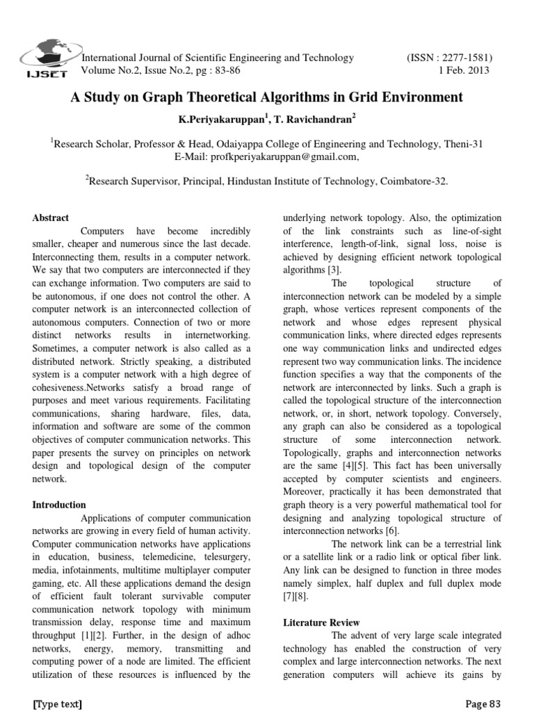 A Study On Graph Theoretical Algorithms in Grid Environment: K ...
