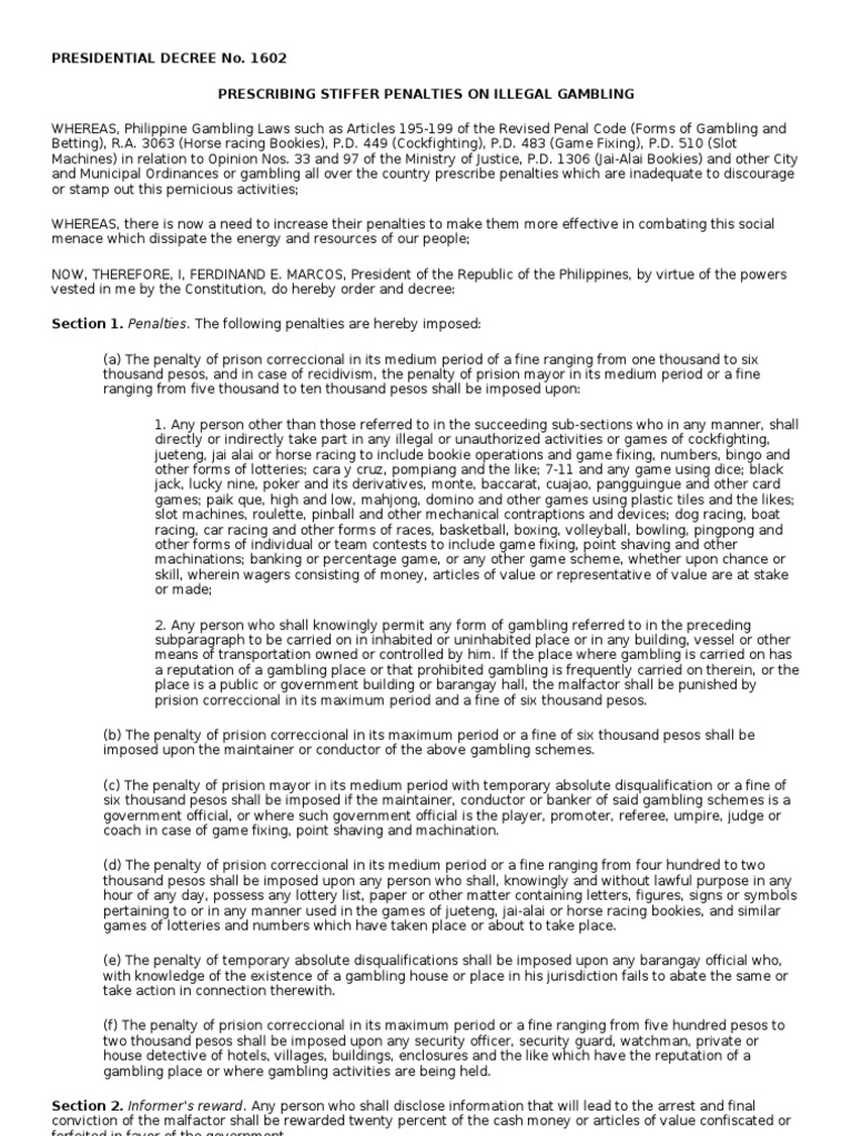 Crim2 - PD 1602 and PD 1829 | PDF | Arrest | Crime & Violence