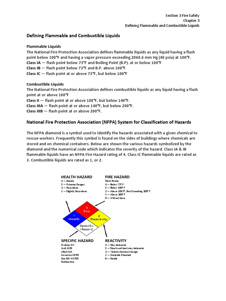 NFPA Flammable Liquids Classification Guide | PDF | Flammability ...