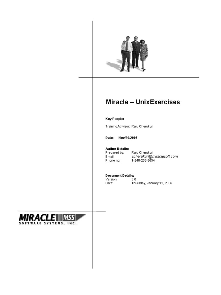 Miracle Unix Exercises V3 | PDF | Operating System | File System