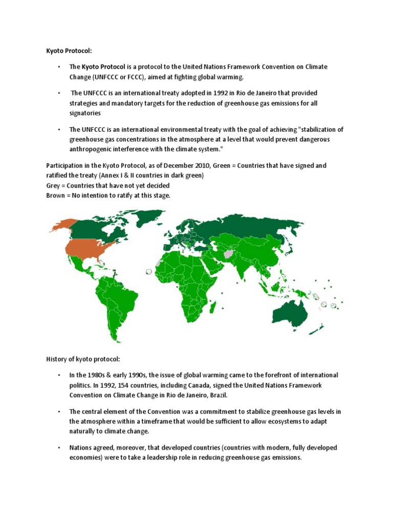 Kyoto Protocol | PDF | Kyoto Protocol | United Nations Framework ...
