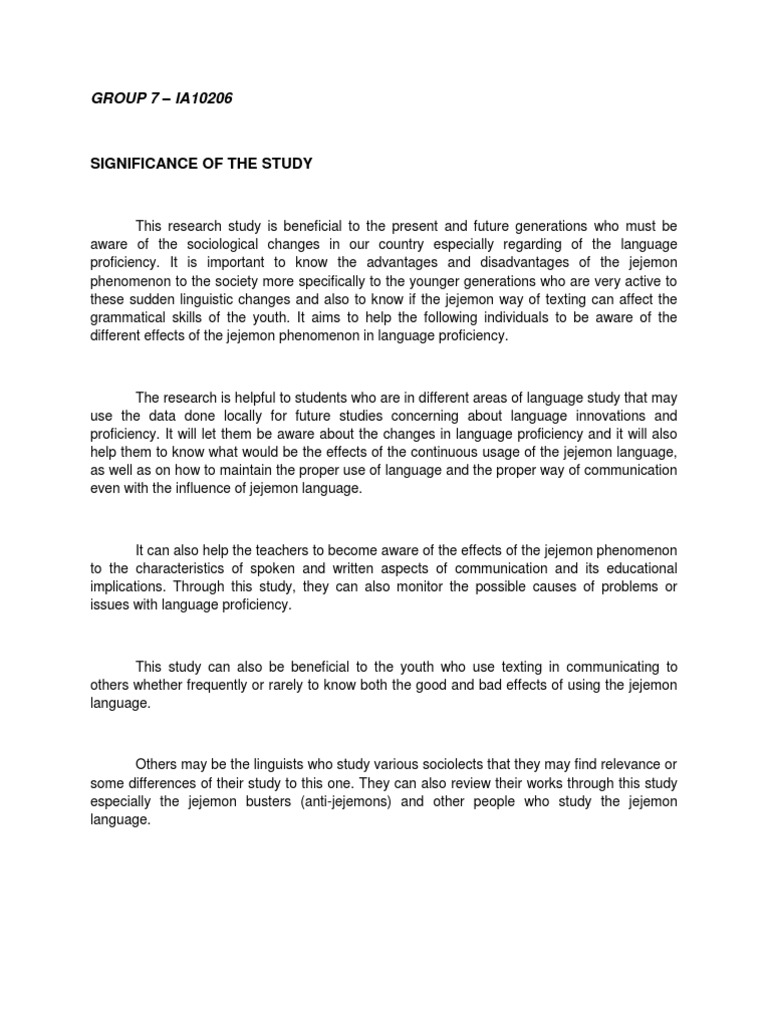The Effects of Jejemon Language Usage on the Language Proficiency of ...