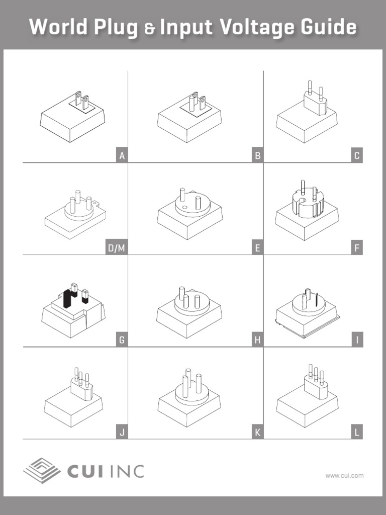 World Plug Input Voltage Guide | PDF | Voltage | Electricity