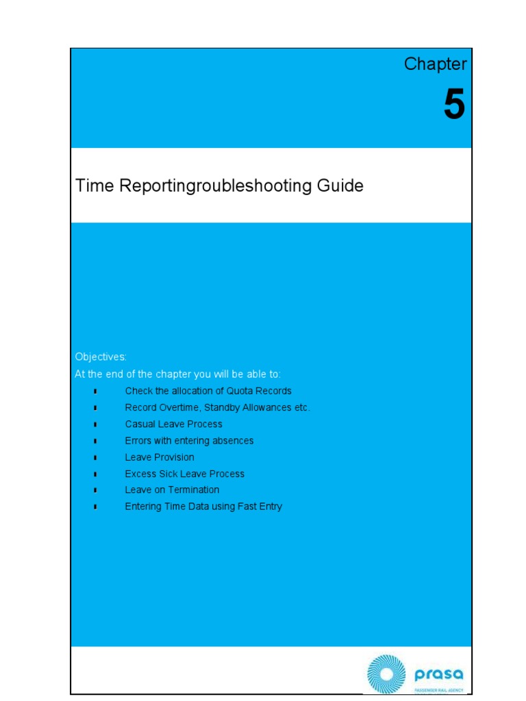 Sap Hr Time Management Troubleshooting Pdf Overtime Payroll