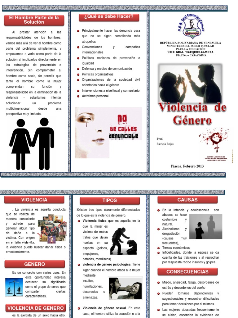 Triptico Violencia de Genero | PDF | Violencia | Violencia doméstica