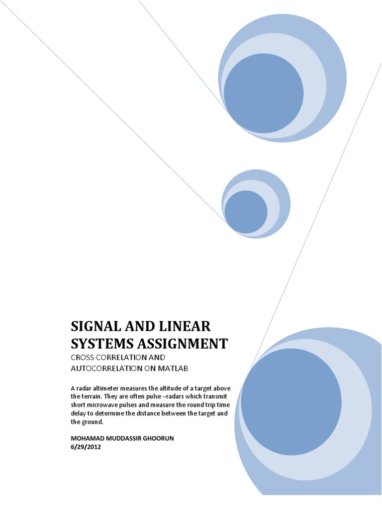 Cross Correlation And Autocorrelation On Matlab Pdf Transmitter Amplitude