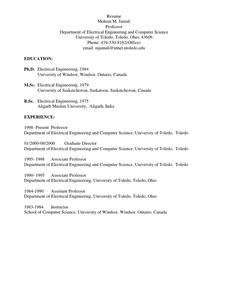 Mohsin Jamali Resume. | Download Free PDF | Digital Signal Processing ...