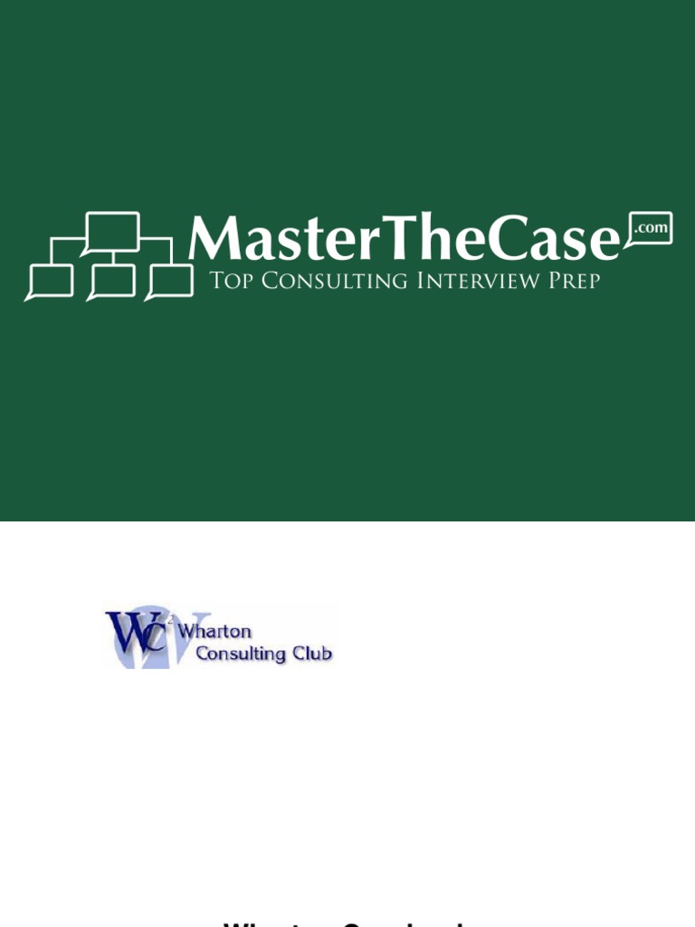 Wharton Casebook 2006 For Case Interview Practice - MasterTheCase | PDF ...