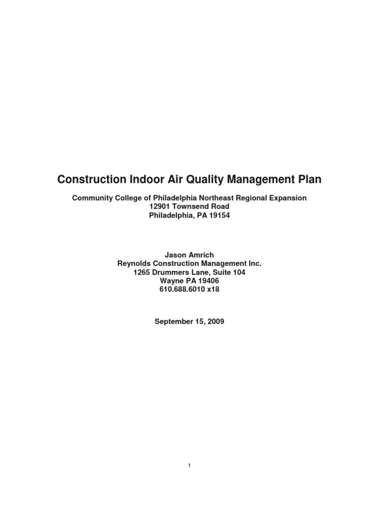 Air Quality Management Plan | PDF