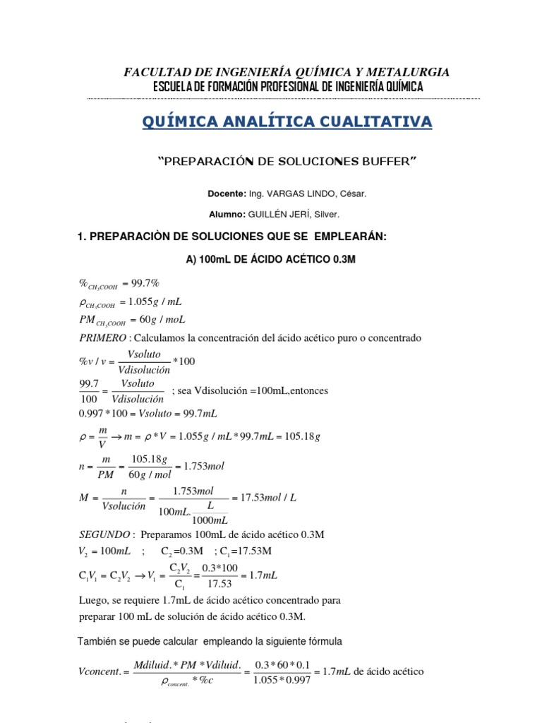 SOLUCIONES BUFFER, TAMPÓN O AMORTIGUADORAS.pdf | PDF | Solución tampón | Ph