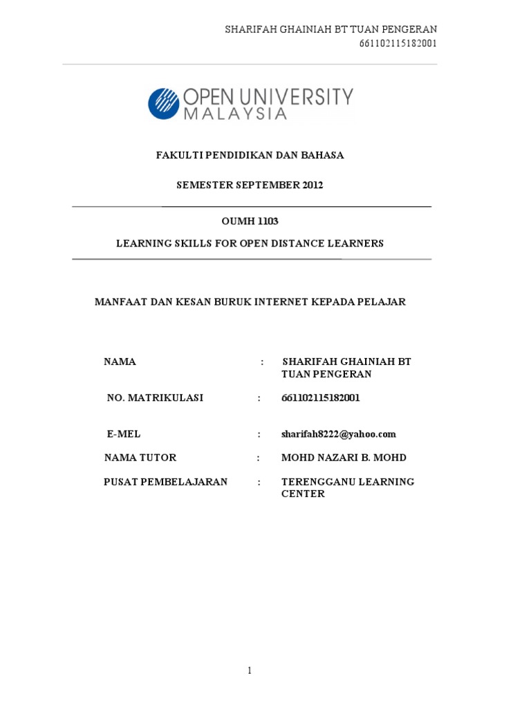 Manfaat Dan Kesan Buruk Internet Kepada Pelajar | PDF | Ilmu Sosial ...