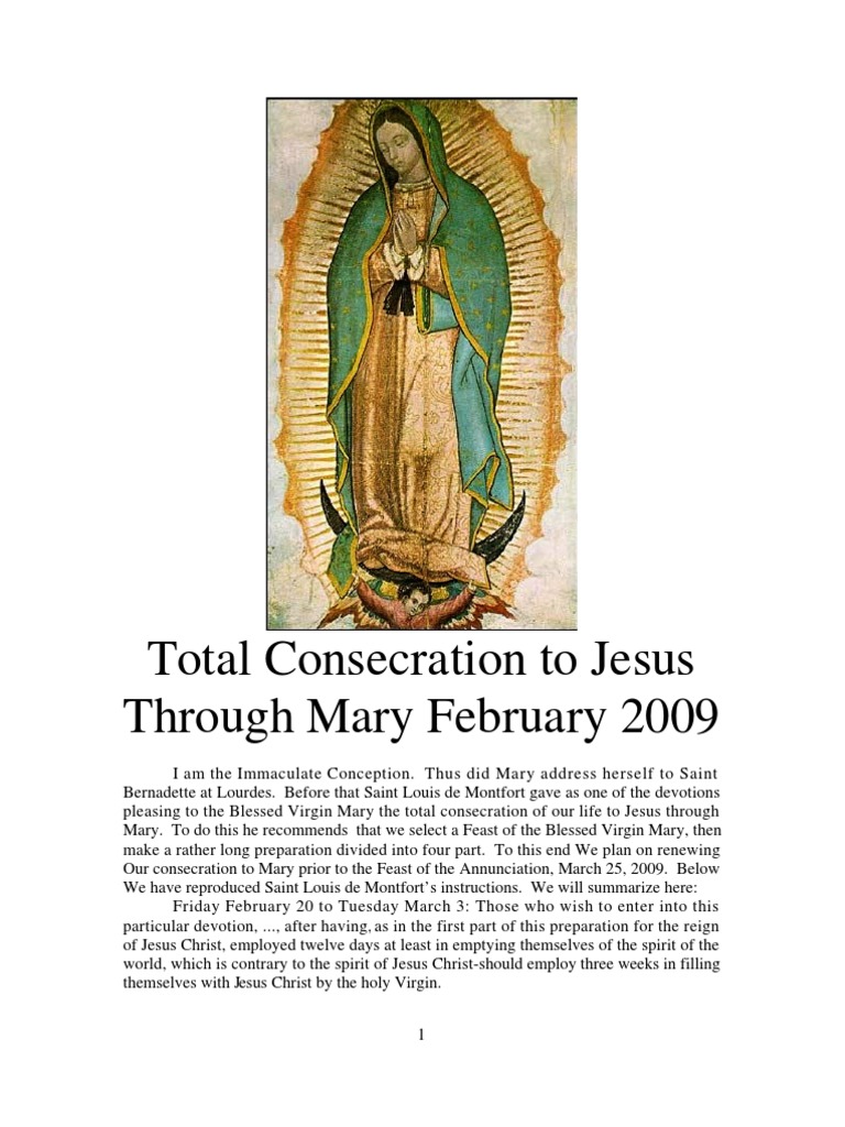 Total Consecration To Jesus Through Mary | PDF | Catholic Church | Mary, Mother Of Jesus
