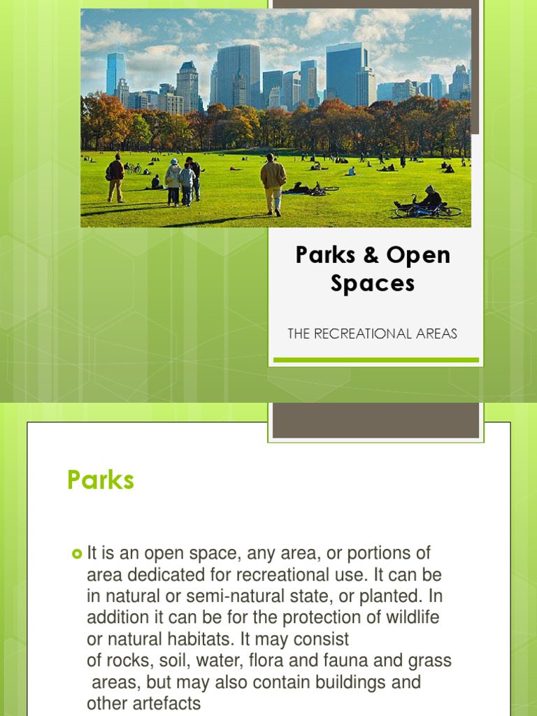 Types of Parks and Open Spaces | PDF | Parks | Amusement Park