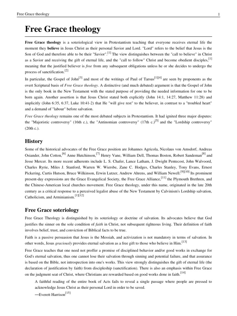 Free Grace Theology | PDF | Ancient Mediterranean Religions | Monotheism