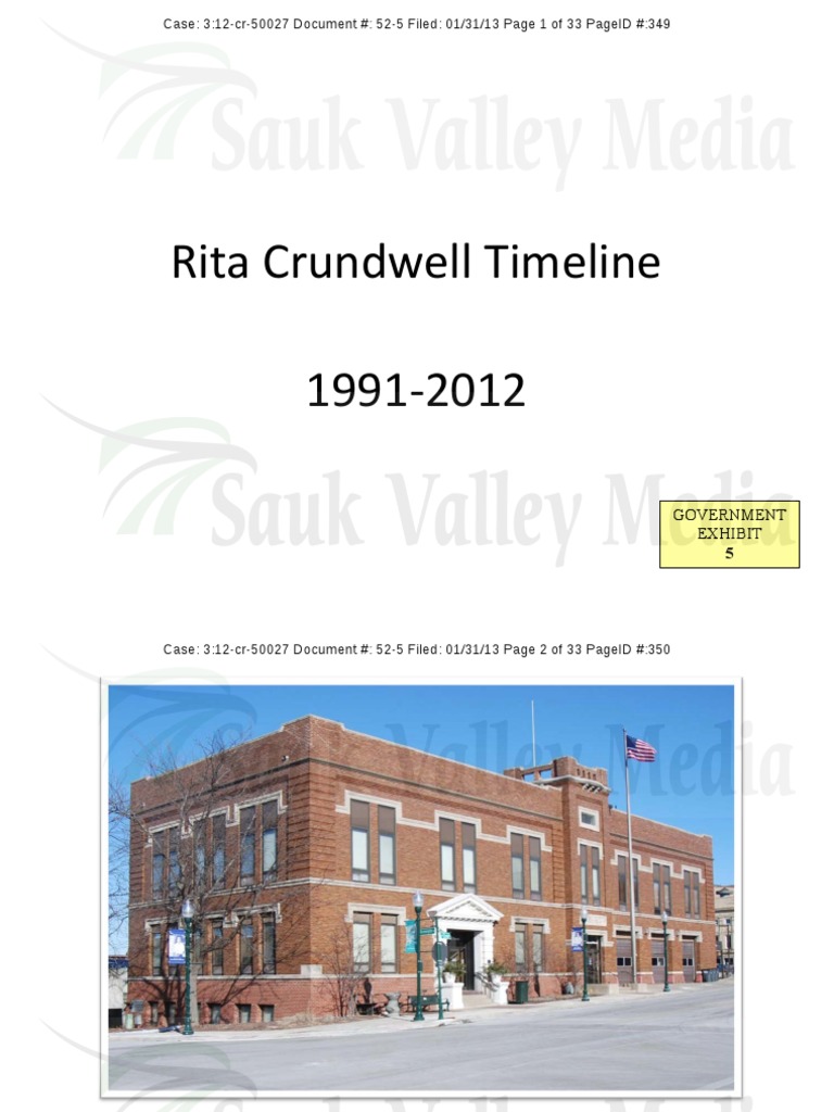 Rita Crundwell Timeline 1991-2012 | PDF | Government Budget Balance ...