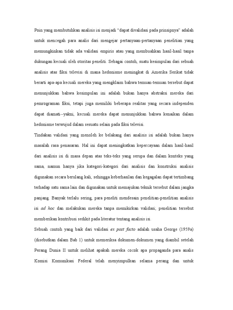 Analisa Isi | PDF